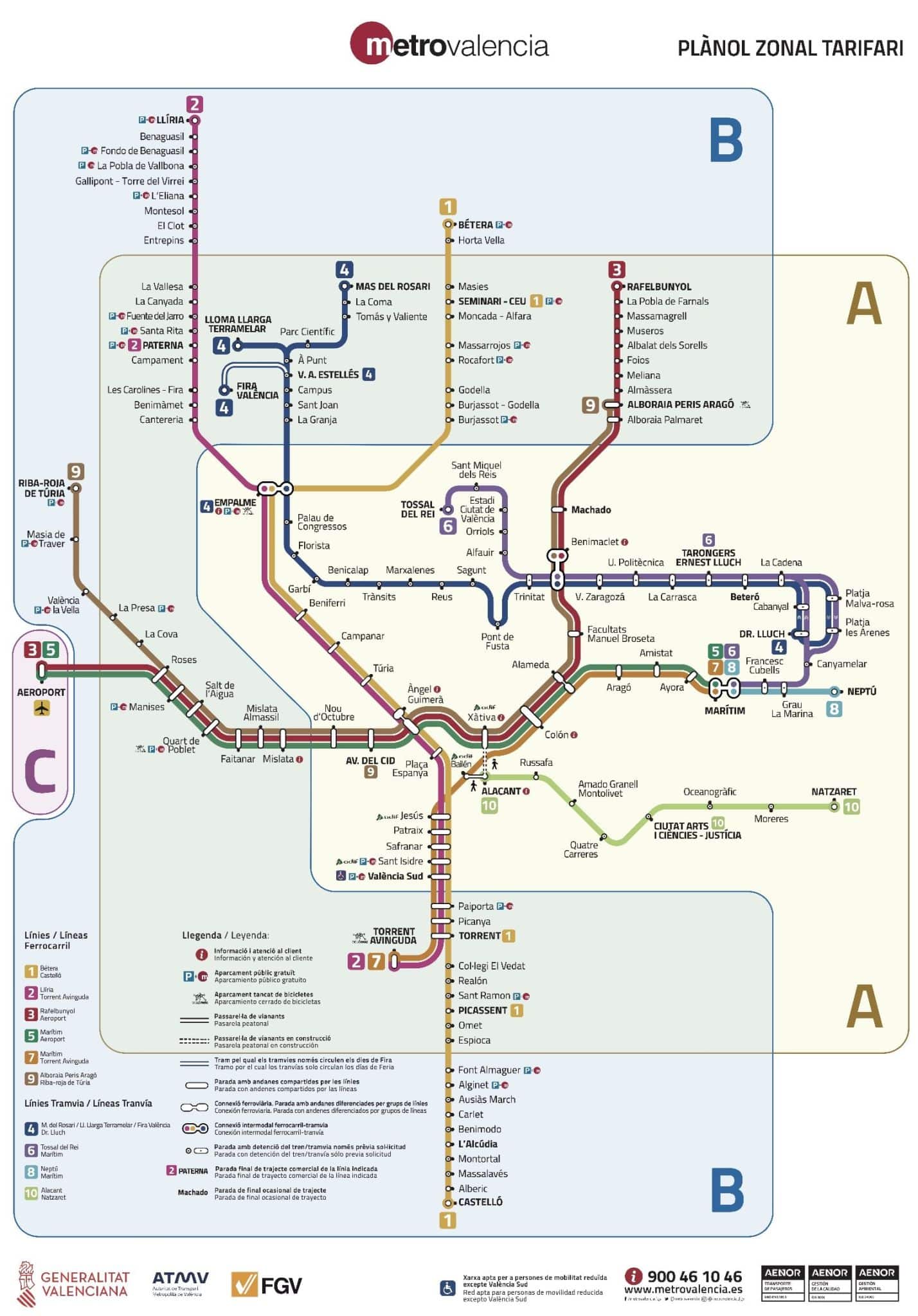 Metro and public transport of Valencia